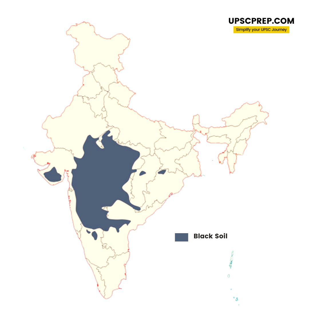 Major soil types in India · UPSCprep.com