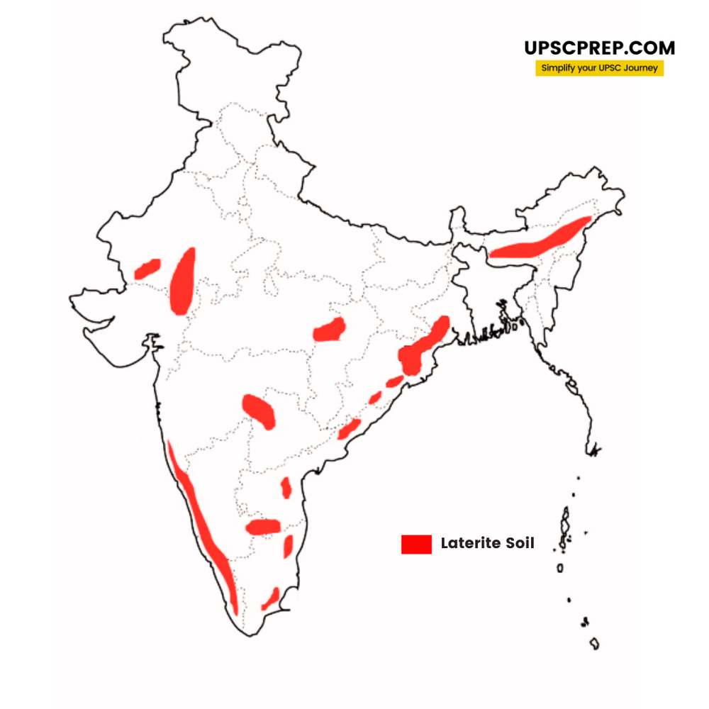 Major soil types in India · UPSCprep.com