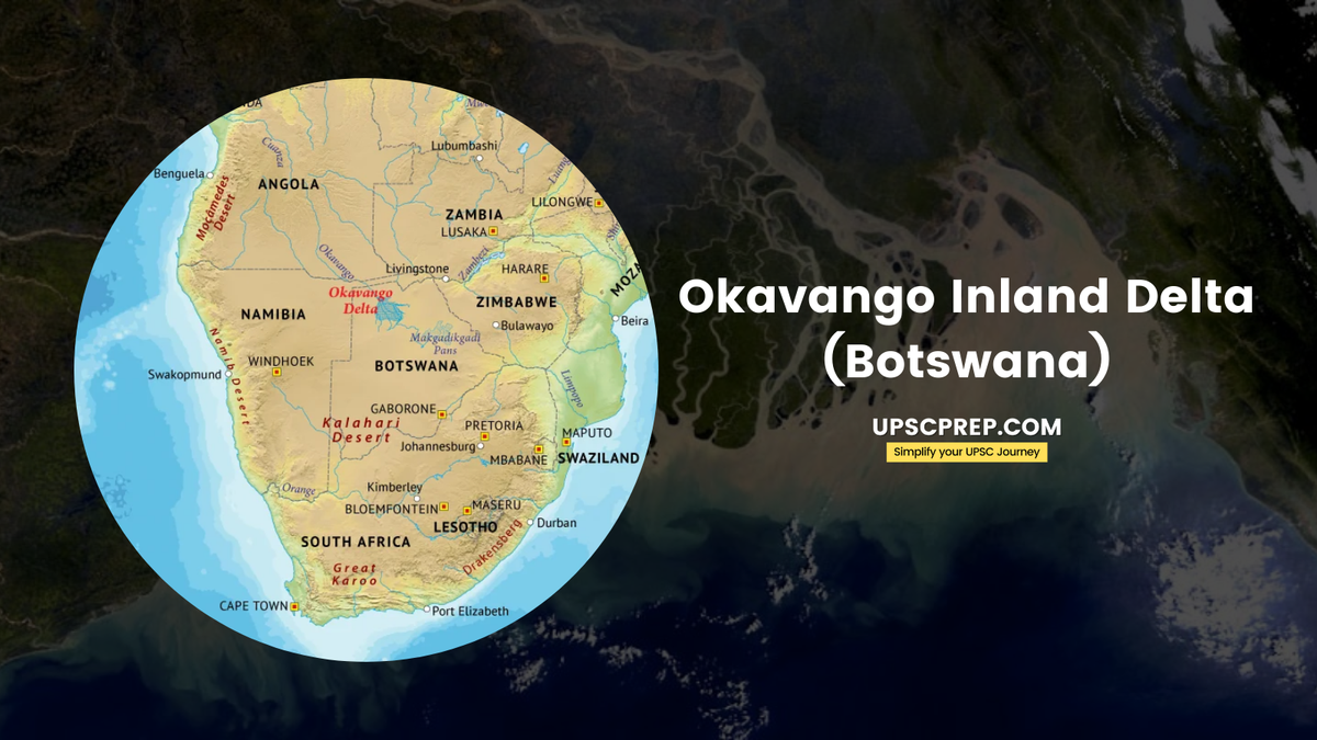 Drought: Okavango Delta, Botswana · UPSCprep.com
