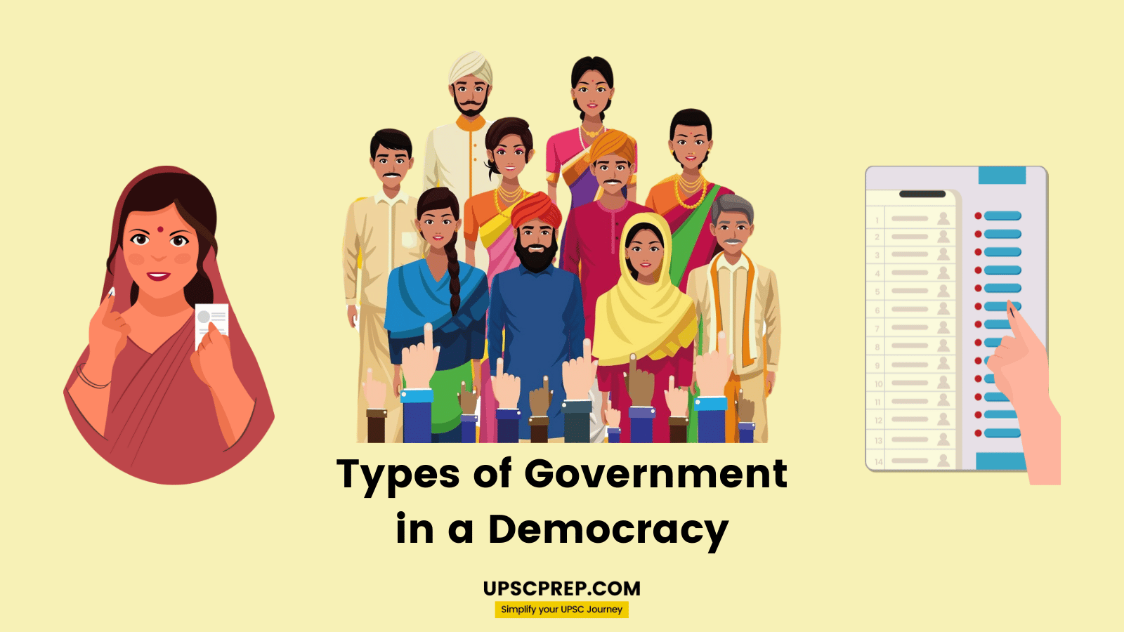 What are the types of government in a democracy? · UPSCprep.com
