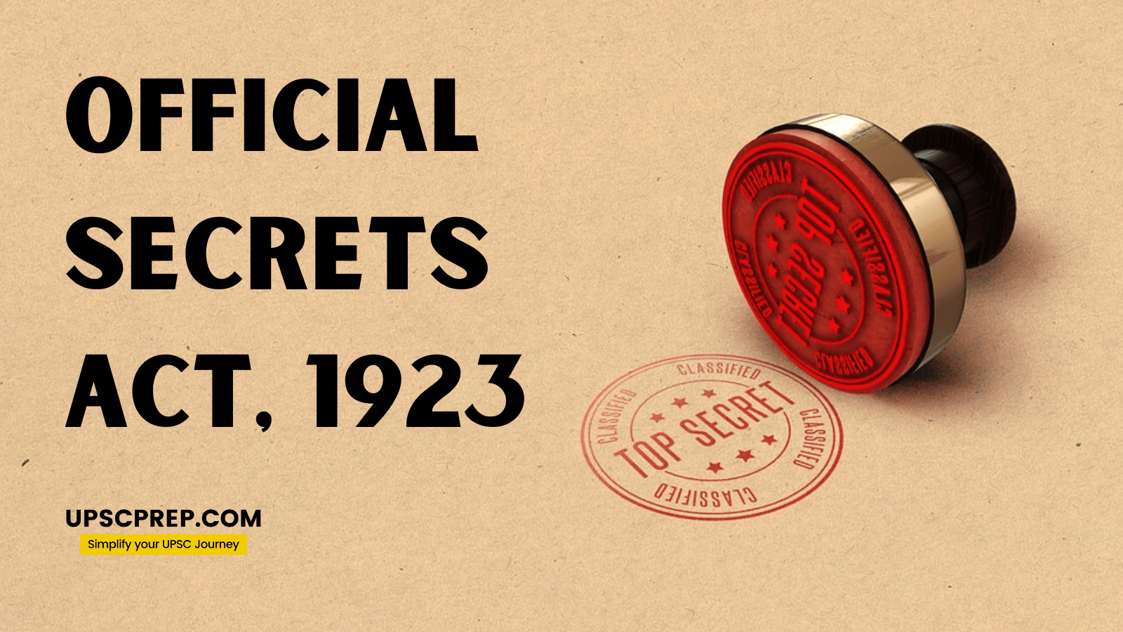 What is the Official Secrets Act? · UPSCprep.com