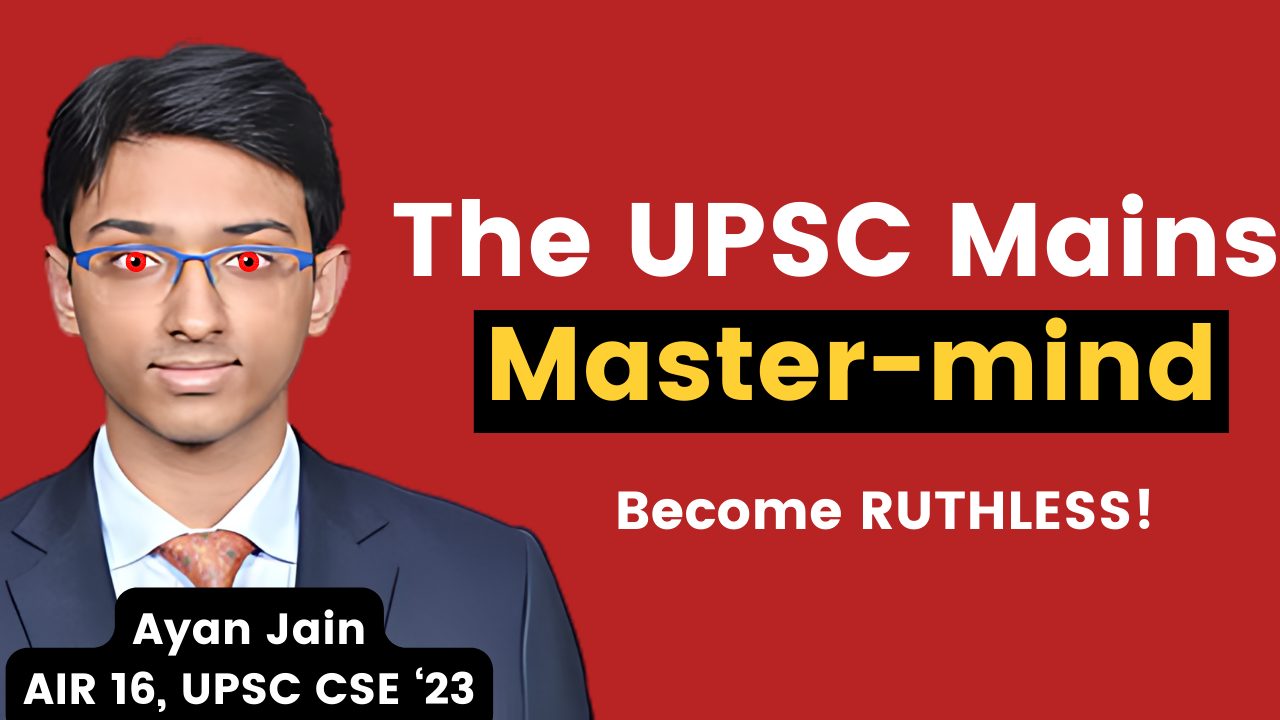 Ayan Jain AIR 16, UPSC CSE 2023 Mains Mastermind · UPSCprep.com