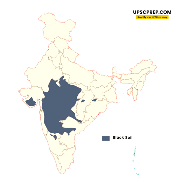 Major soil types in India · UPSCprep.com